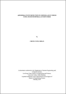 Abnormal Event Detection in Surveillance Videos Using Spatiotemporal Autoencoder - UTAR ...