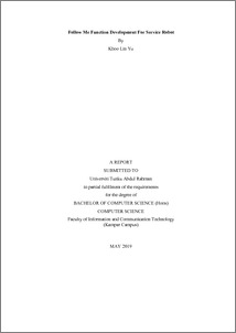 Follow Me Function Development for Service Robot - UTAR Institutional Repository